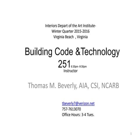 AA2016Building Code Basics Feb with additional material | PPTX