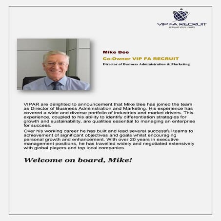 Mike Bee VIP FA RECRUIT | PDF