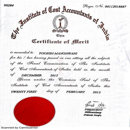 ICWA ceritificate | PDF