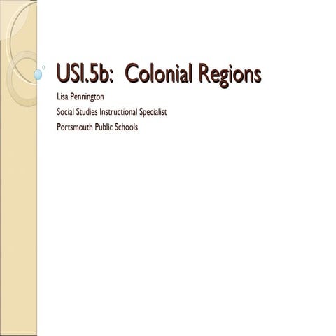 5b colonial regions | PPT