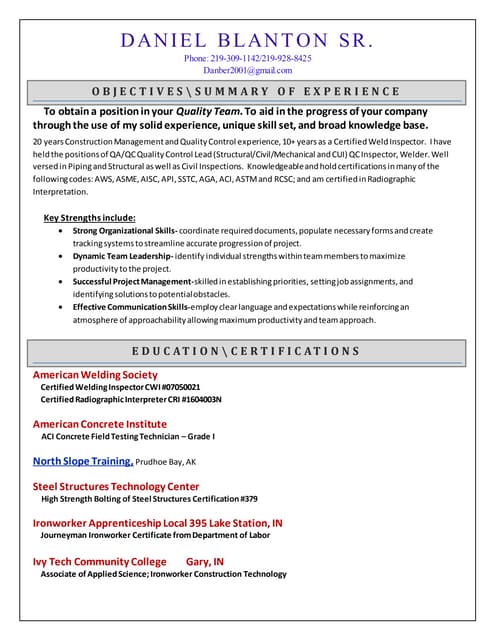 Joe Daggett-Bruntz resume Rev1 2016 | PDF