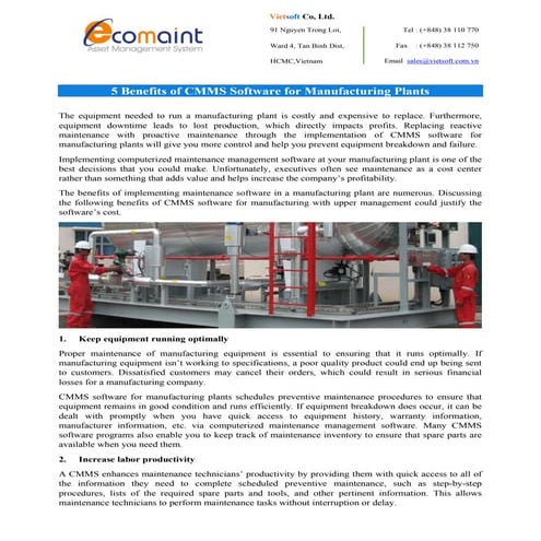 CMMS Webinar: CMMS Implementation Best Practices | PDF