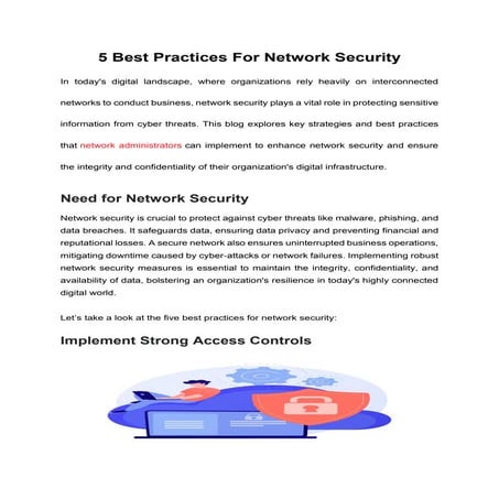 5 Best Practices For Network Security | PDF