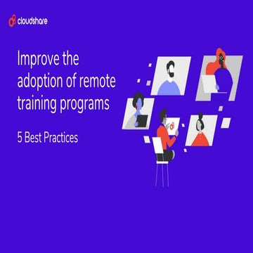 Product Demo: 5 best practices to improve the adoption of remote ...