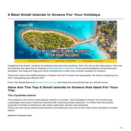 5 Best Small Islands In Greece For Your Holidays.pdf