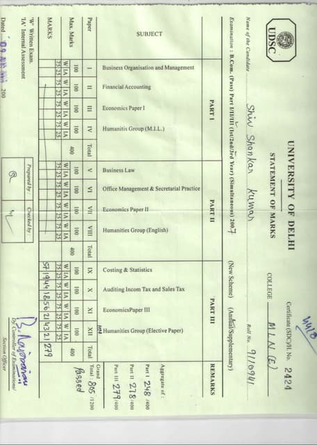 Xth Certificate | PDF