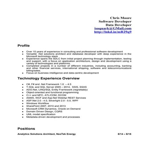 Chris2015 - Brief | DOC | Databases | Computer Software and Applications