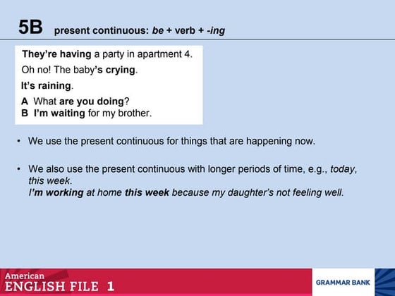 5C - Simple Present or Present Continuous? | PPT