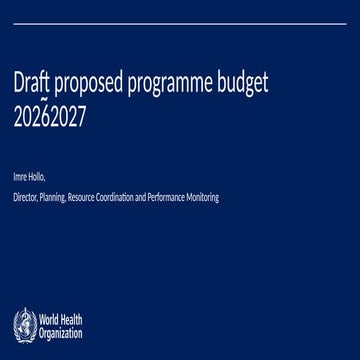 Draft proposed programme budget 2026–2027 | PPTX