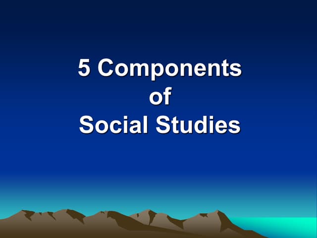 What is social studies ppt | PDF | Education