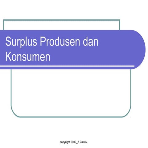 surplus produsen dan konsumen | PPT
