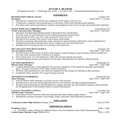 Dave Bloom Resume | PDF