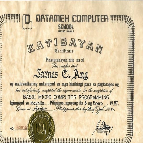Datamex Programer Diploma 1987 | PDF