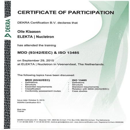 MDD and ISO 13485 | PDF