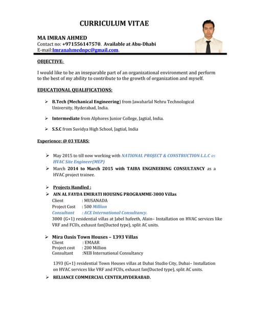 HVAC Engineer Resume | DOCX