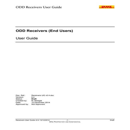 ODD Receivers User Guide v 0.4 | PDF