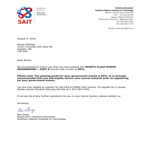 SAIT Part A | PDF