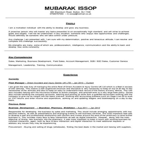 Mubarak Issop CV | PDF