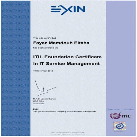 ITIL certification | PDF