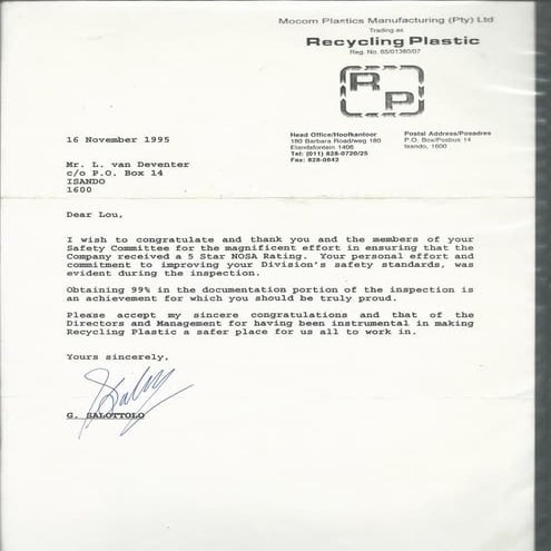 Letter from Managing Director | PDF