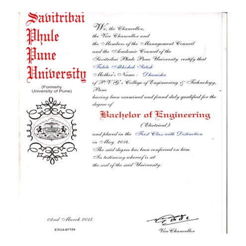 Bachelor degree certificate | PDF