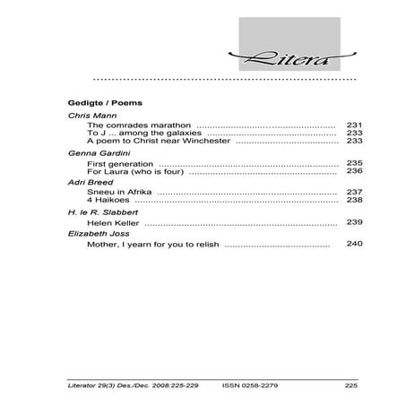 Literator December 2008 | PDF