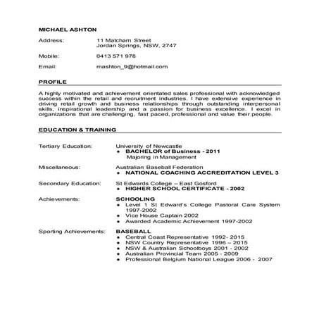 Michael Ashton - Resume | DOCX