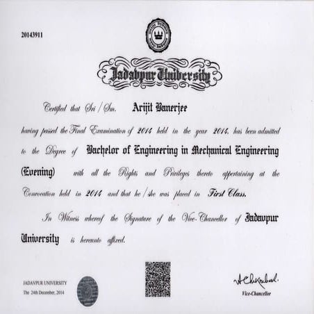 B.E Certificate | PPT