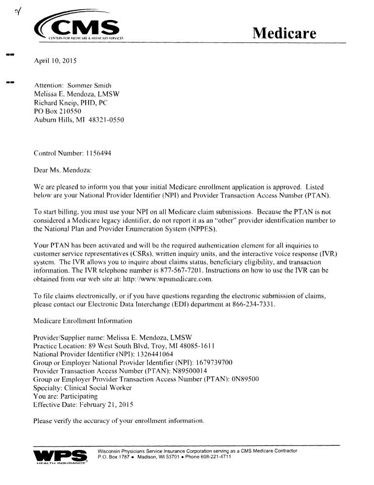 MMendoza Medicare Acceptance