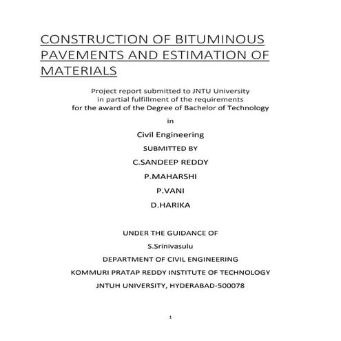Bituminous road construction | PPTX