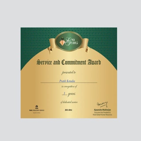 Awards and Appreciation as software engineer | PDF