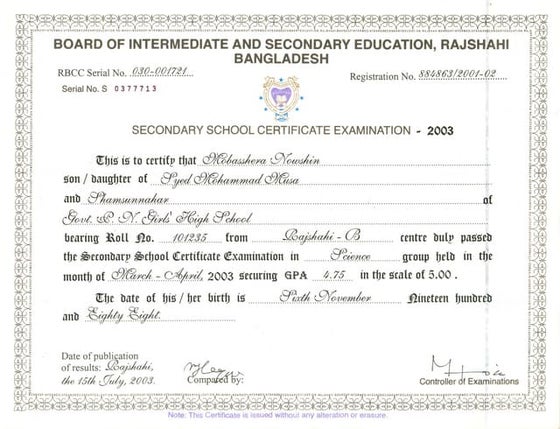 3 - Plus Two Certificate | PDF