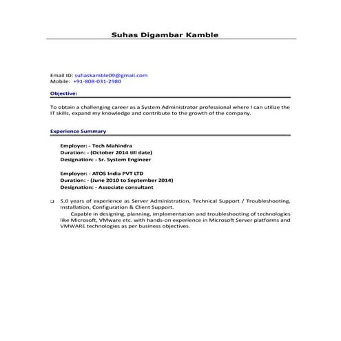 Suhas_Kamble_Resume | DOC