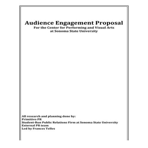 Audience Engagement Proposal | PDF