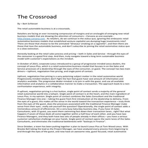 The Crossroad | PDF