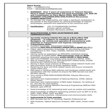 Rahul resume. | DOC
