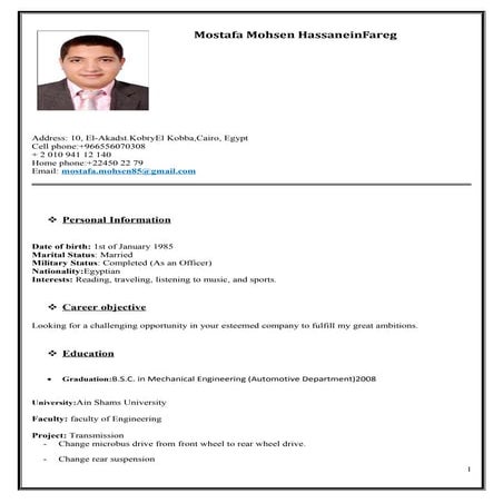 Mostafa CV 2 (3) | PDF