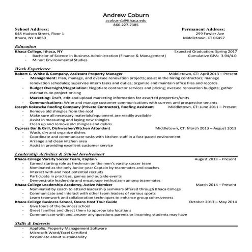 Penn State Resume | DOCX