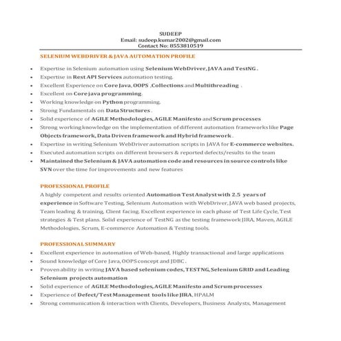 Sudeep_Automation_resume | PDF