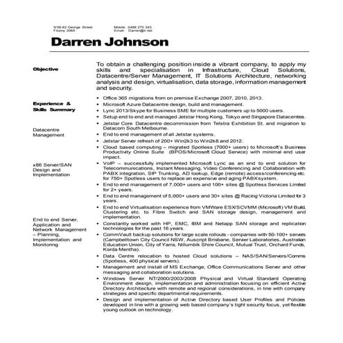Darren Johnson CV | DOCX