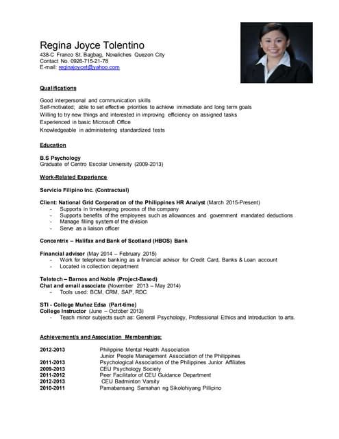 MARIA ANGELA MANALO - RESUME | PDF