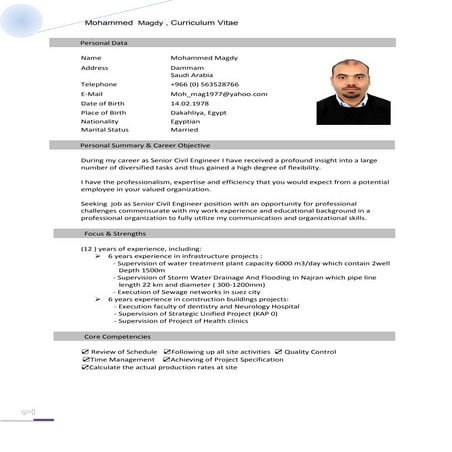 Mohamed magdy RESUME English | PDF