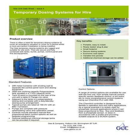 Hire-Unit-Data-Sheet-1 | PDF