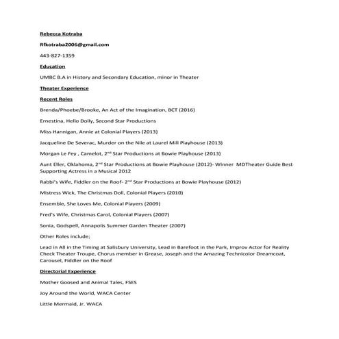 Activities Resume Pratt | DOCX