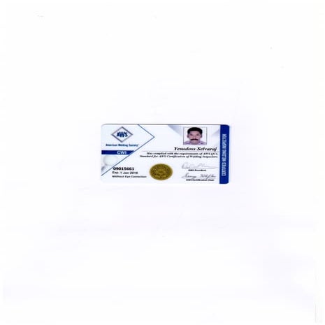 WELDING INSP CARD | PDF | Credit Cards | Personal Debt