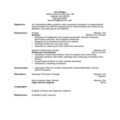 ana diego resume 7.27