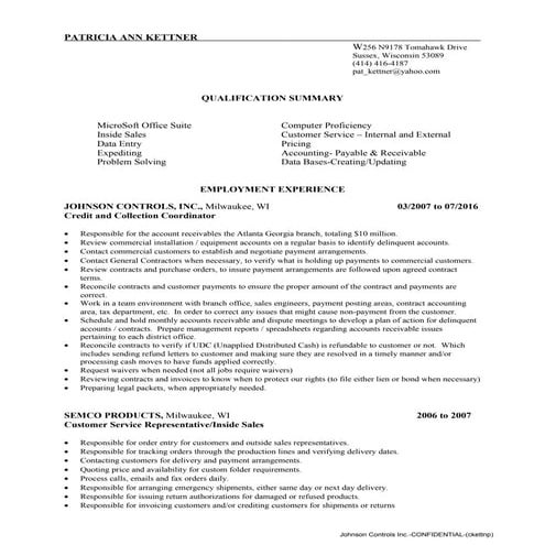 Patricia Ann Kettner Resume | DOC