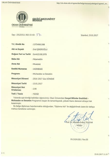 iu doktora transkript | PDF