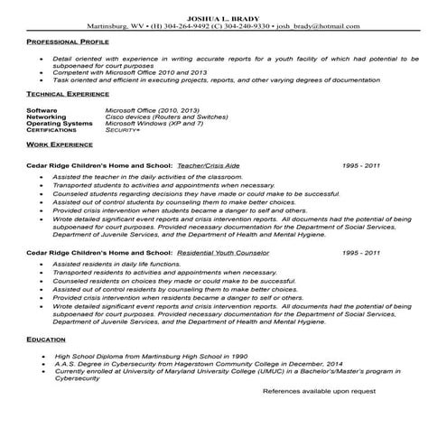 JLB Resume 2015 | DOC