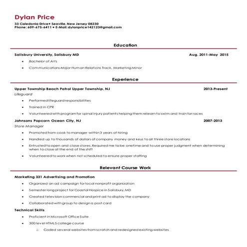 2015 resume | DOCX